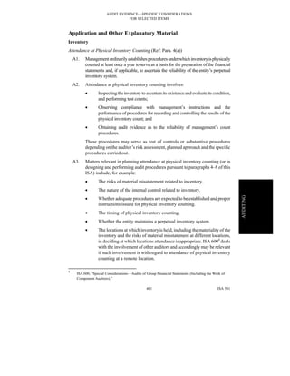 A023 2010-iaasb-handbook-isa-501 | PDF