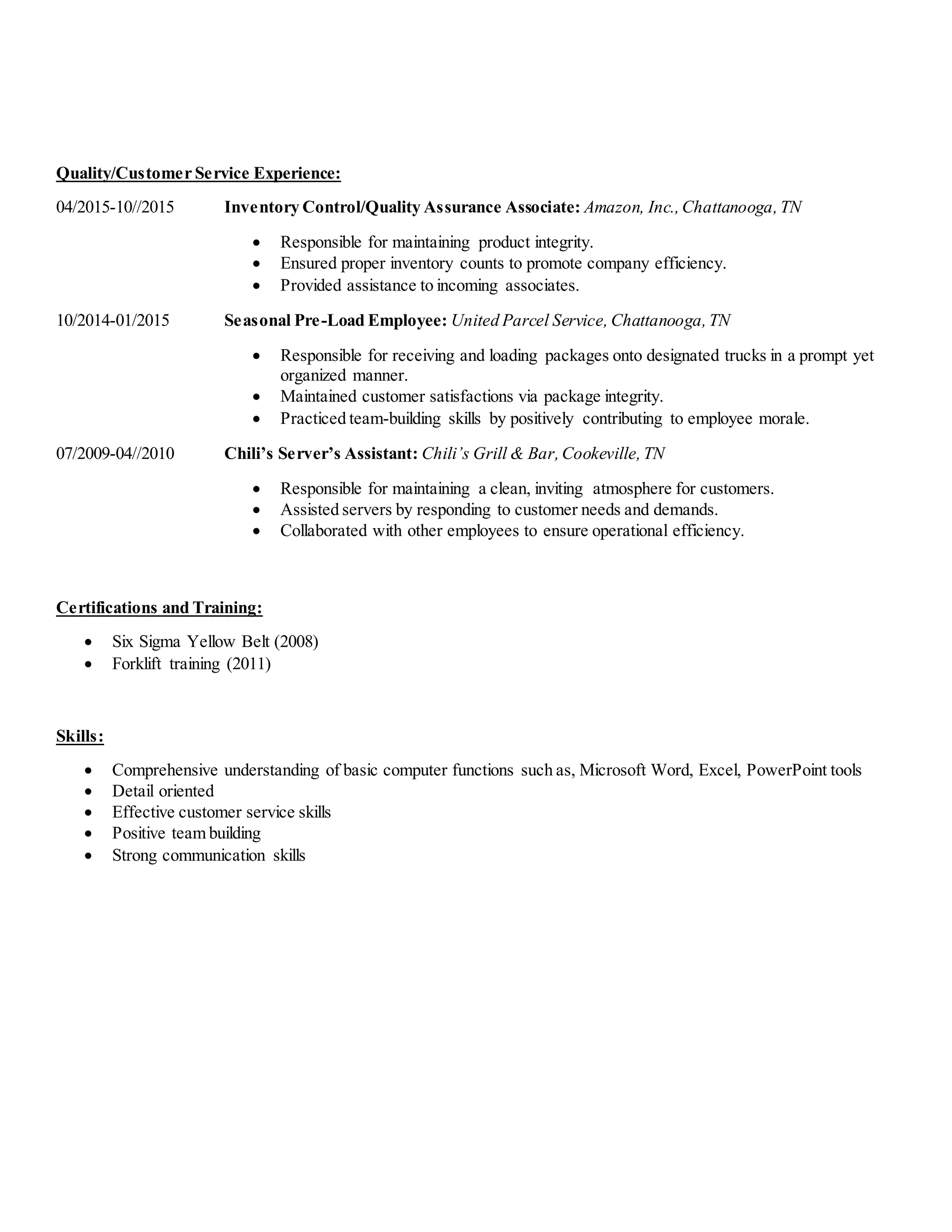 New Official Resume | PDF