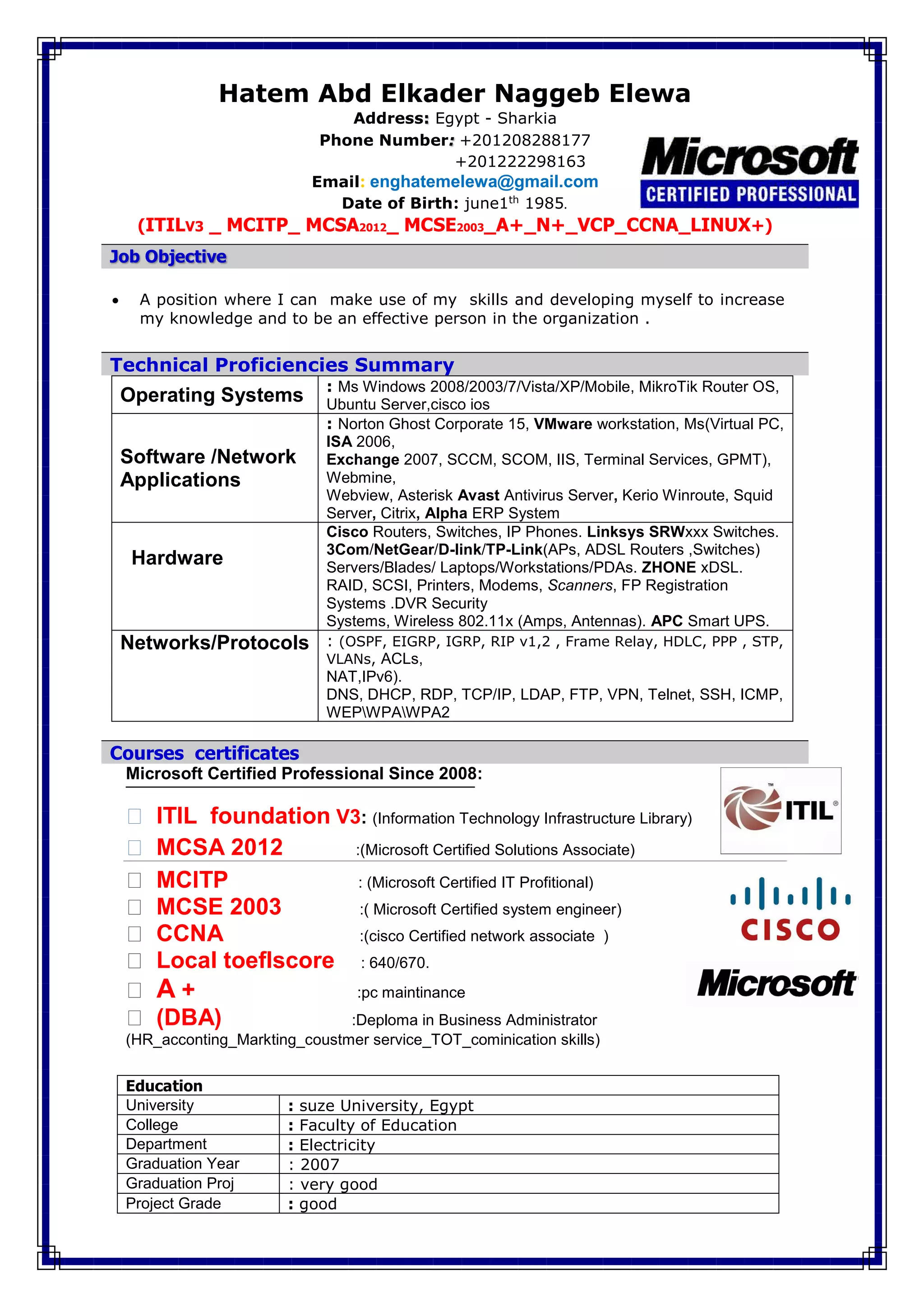 cv hatem elewa new(1) | PDF