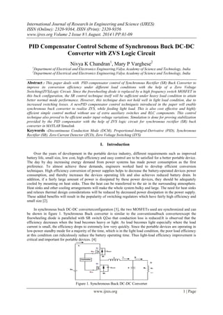 PID Compensator Control Scheme of Synchronous Buck DC-DC Converter with ...