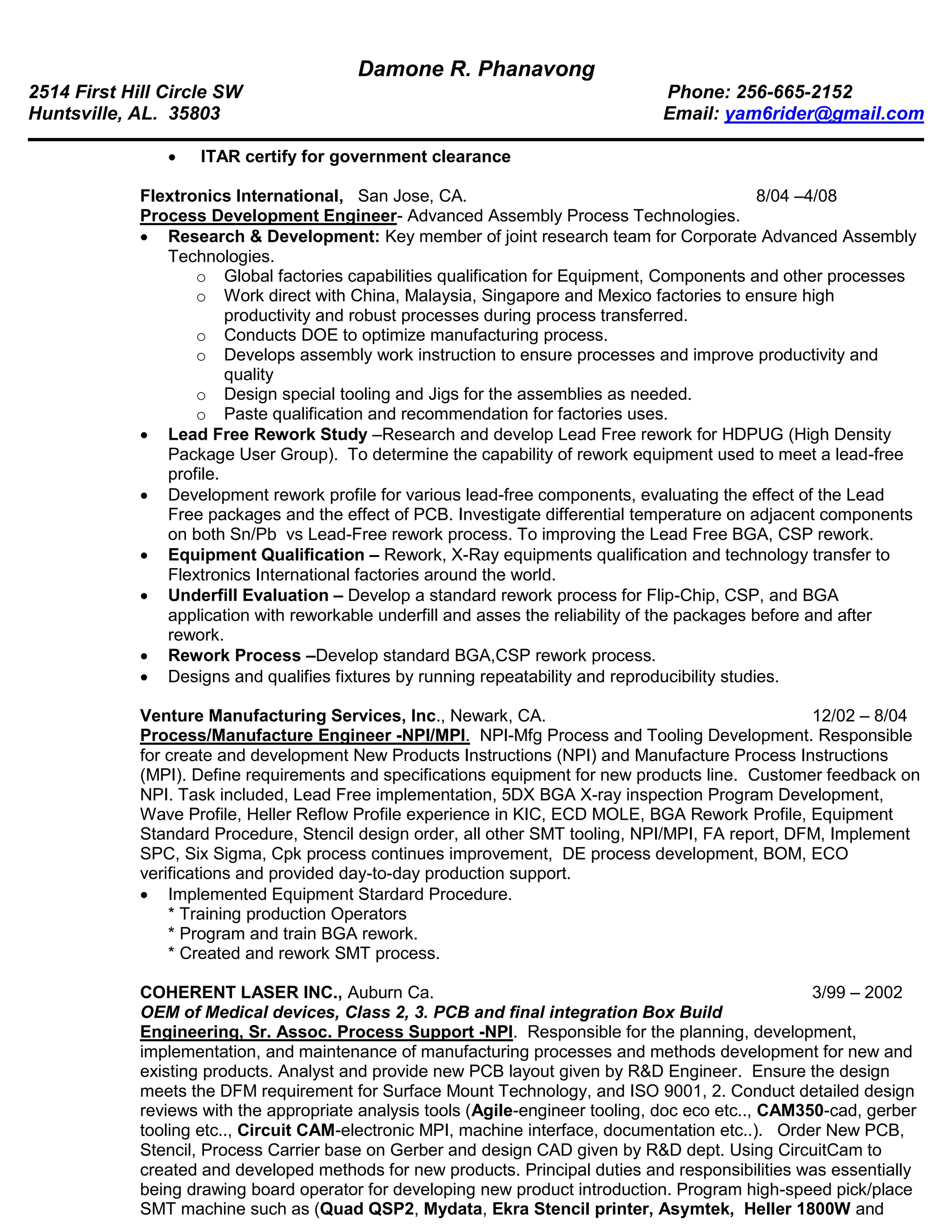 Manufacturing Engineer | PDF