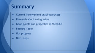 Autograder presentation | PPT