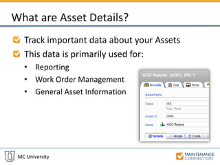 A02 - Overview of Asset Details and Tabs (MCU) | PPT