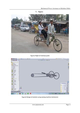 Mechanical Power Assistance to Rickshaw Puller | PDF