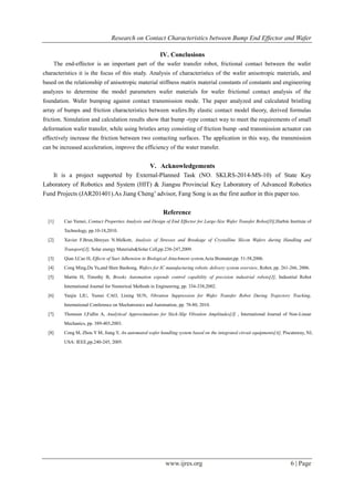Research on Contact Characteristics between Bump End Effector and Wafer | PDF | Physics | Science