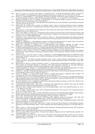 Automatic Parallelization for Parallel Architectures Using Smith Waterman Algorithm-Literature ...
