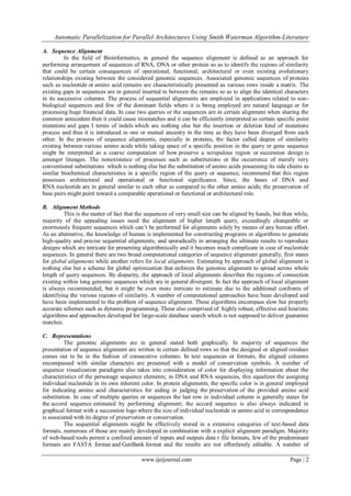 Automatic Parallelization for Parallel Architectures Using Smith Waterman Algorithm-Literature ...