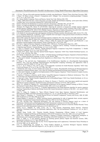 Automatic Parallelization for Parallel Architectures Using Smith Waterman Algorithm-Literature ...