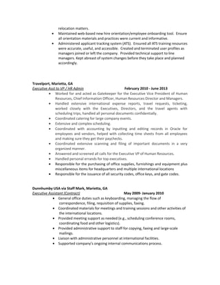 EXEC ASST UPDATE RES | DOC