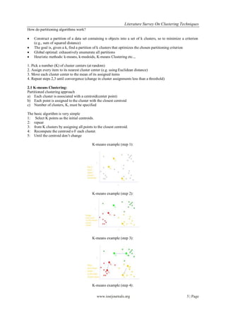 Literature Survey On Clustering Techniques | PDF