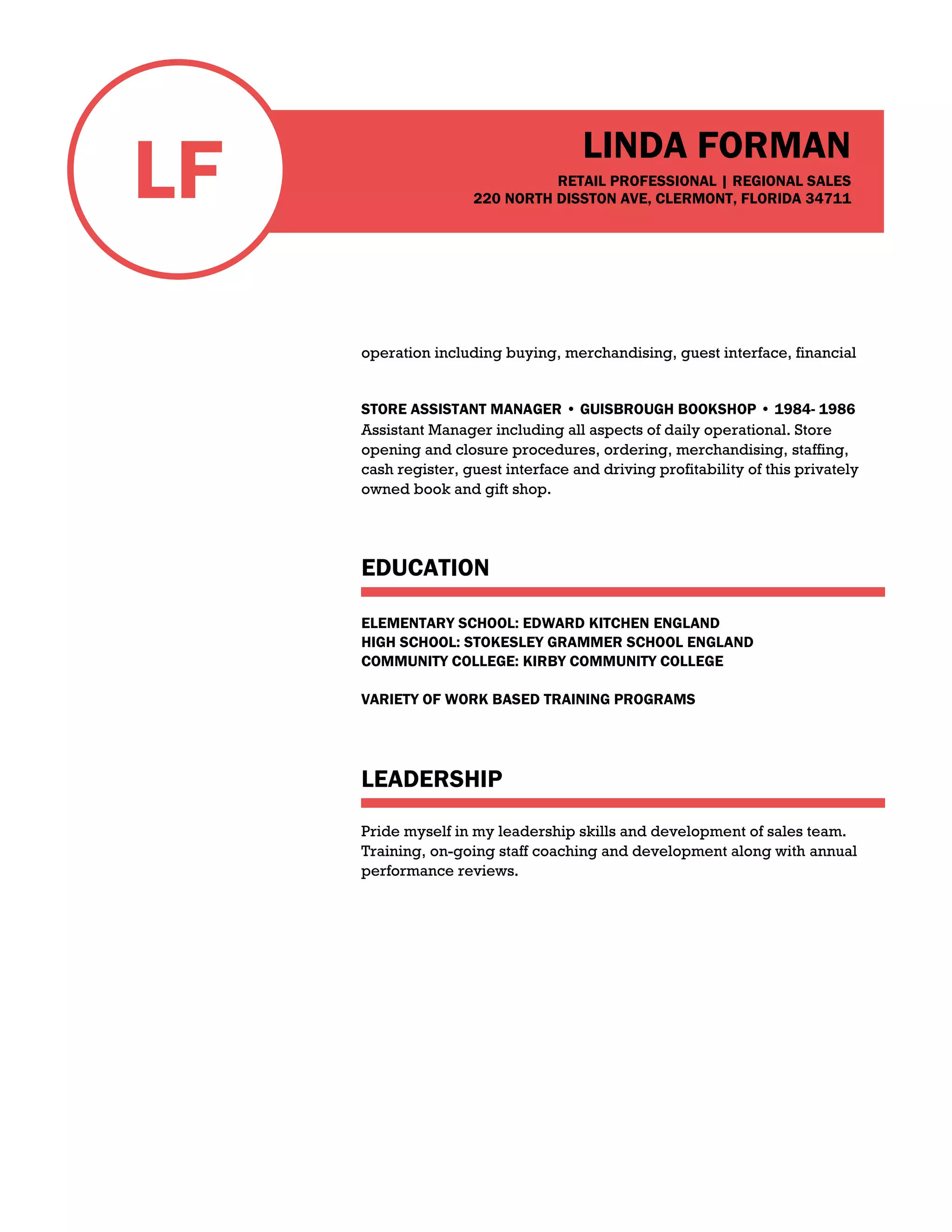 Linda Forman Resume 3 | PDF