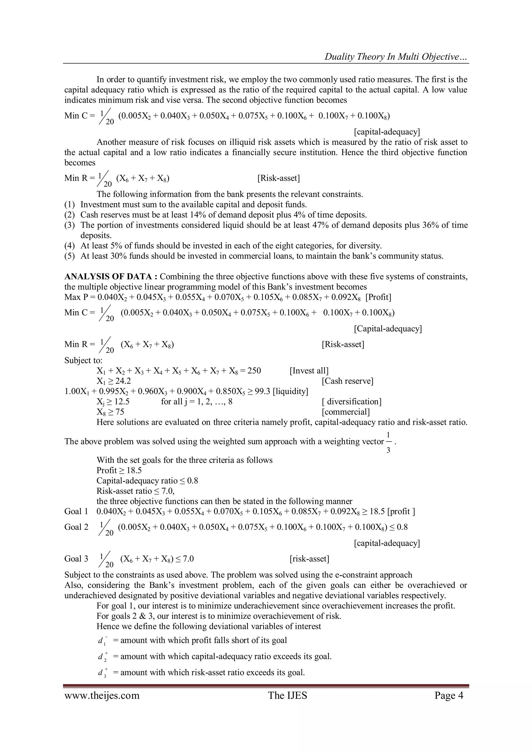 Duality Theory in Multi Objective Linear Programming Problems | PDF