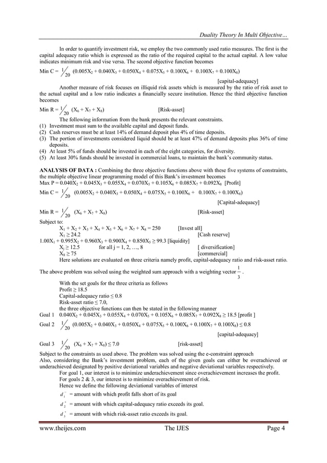Duality Theory in Multi Objective Linear Programming Problems | PDF