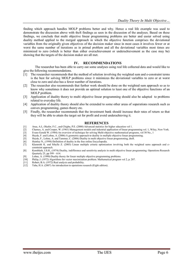 Duality Theory in Multi Objective Linear Programming Problems | PDF
