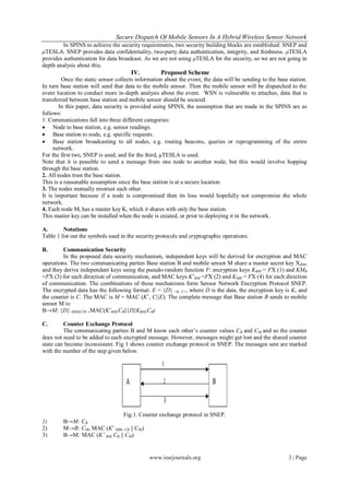 Secure Dispatch of Mobile Sensors in a Hybrid Wireless Sensor Networks | PDF