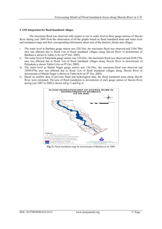 Forecasting Model of Flood Inundated Areas along Sharda River in U.P. | PDF