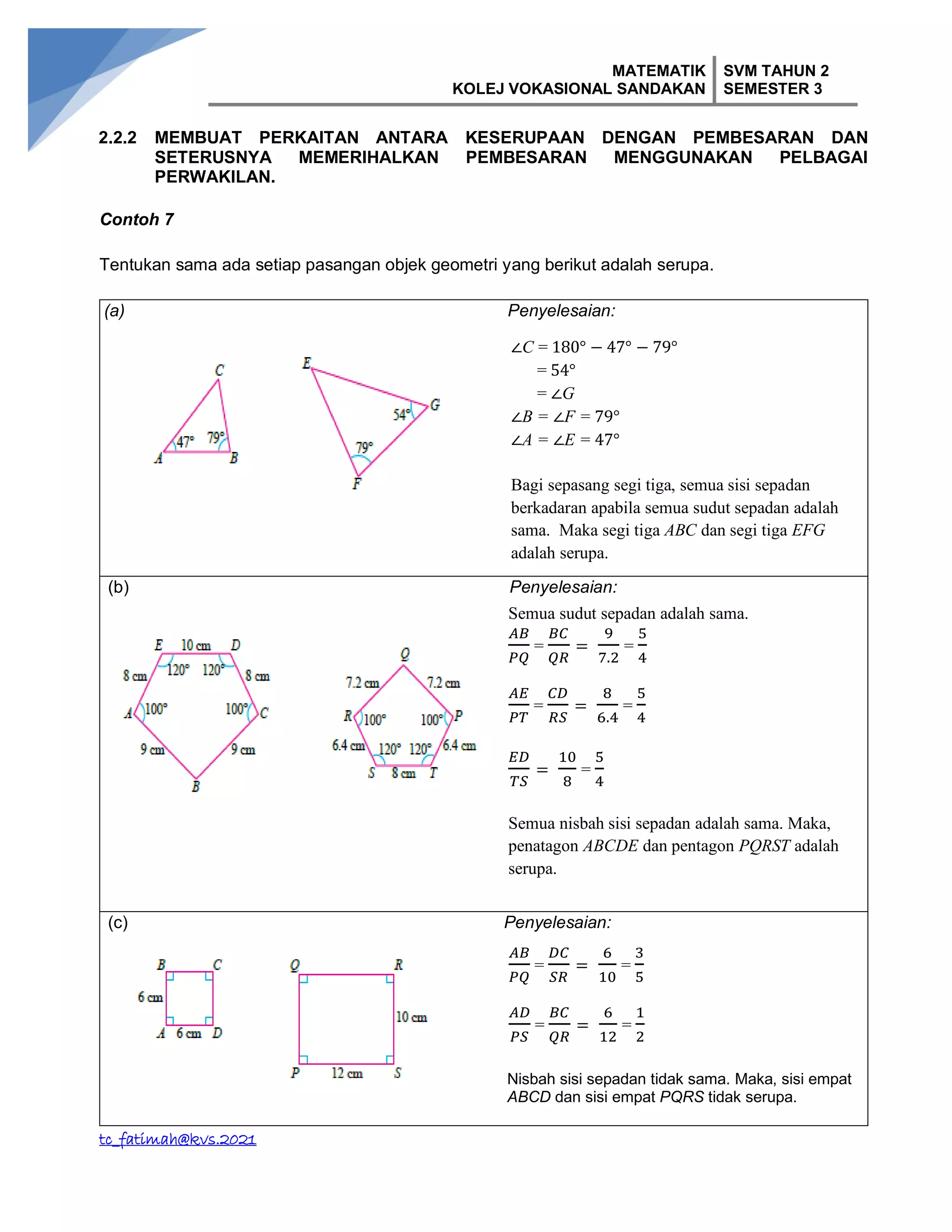 MATEMATIK SEM 3 TRANSFORMASI | PDF