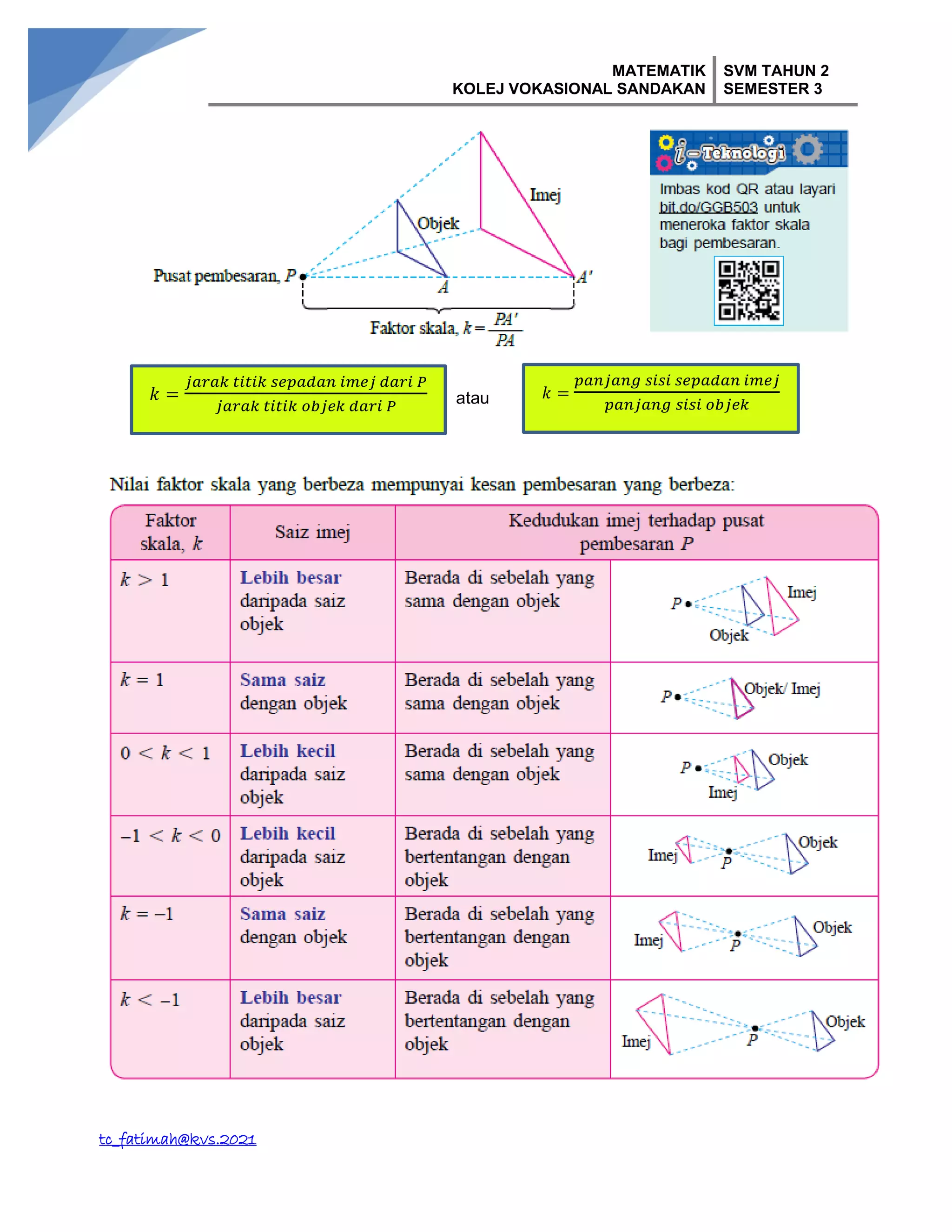MATEMATIK SEM 3 TRANSFORMASI | PDF