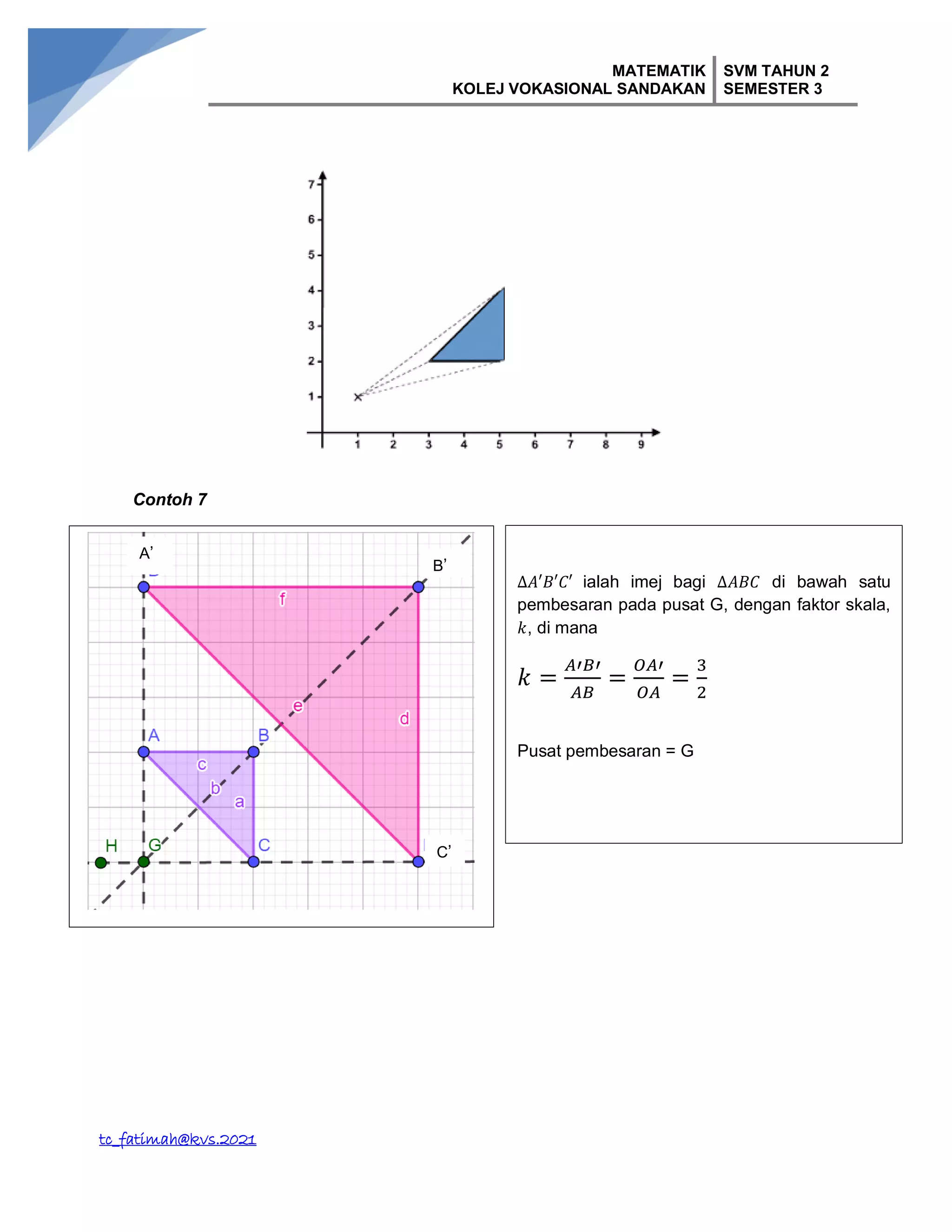 MATEMATIK SEM 3 TRANSFORMASI | PDF