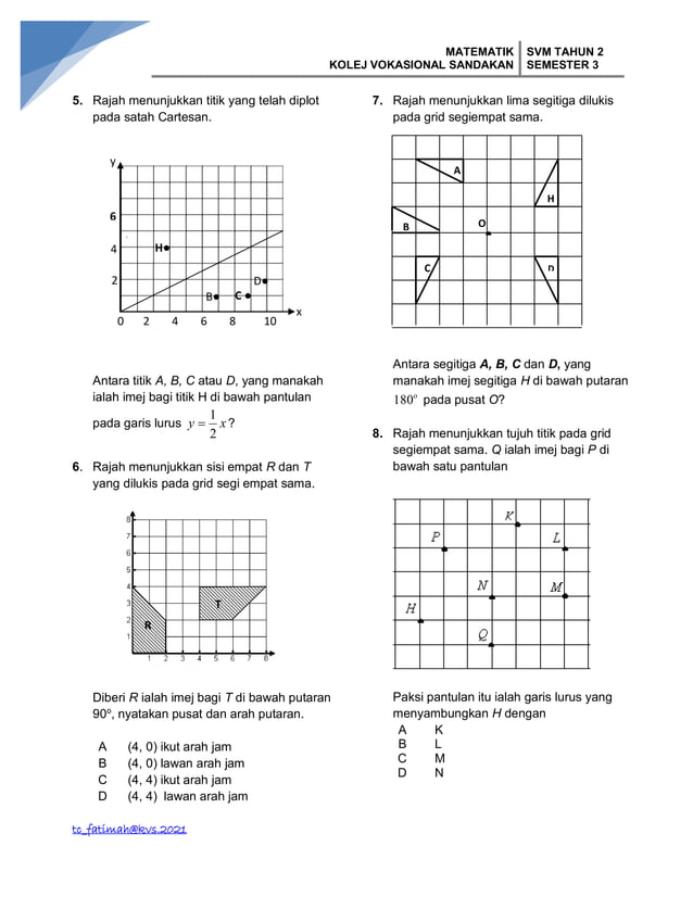 MATEMATIK SEM 3 TRANSFORMASI | PDF