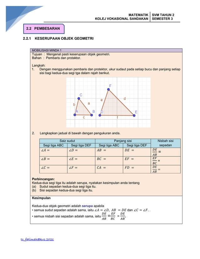 MATEMATIK SEM 3 TRANSFORMASI | PDF