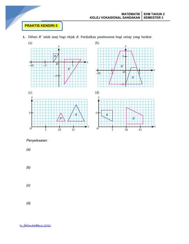 MATEMATIK SEM 3 TRANSFORMASI | PDF