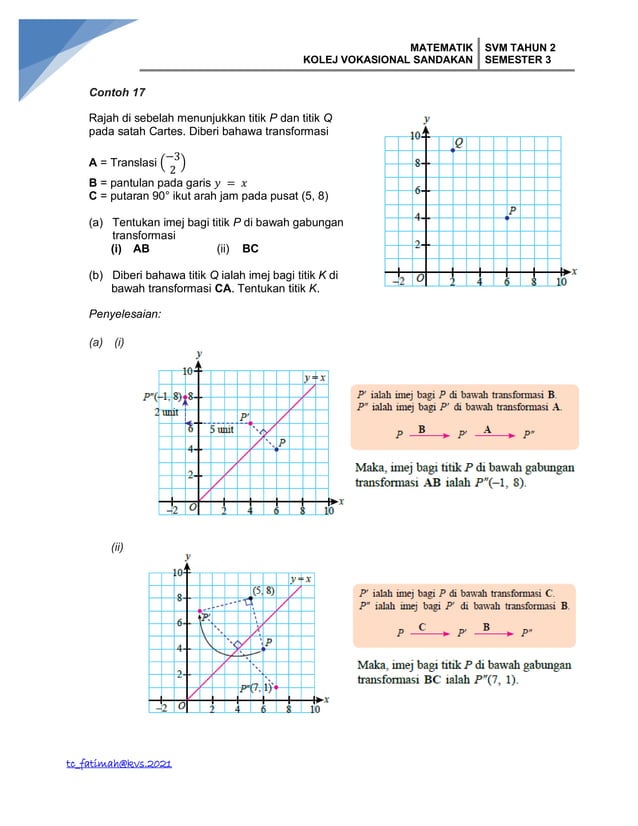 MATEMATIK SEM 3 TRANSFORMASI | PDF
