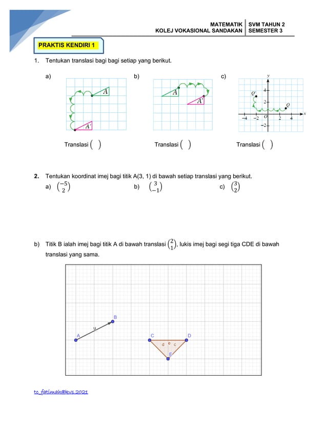 MATEMATIK SEM 3 TRANSFORMASI | PDF
