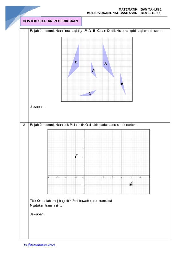 MATEMATIK SEM 3 TRANSFORMASI | PDF