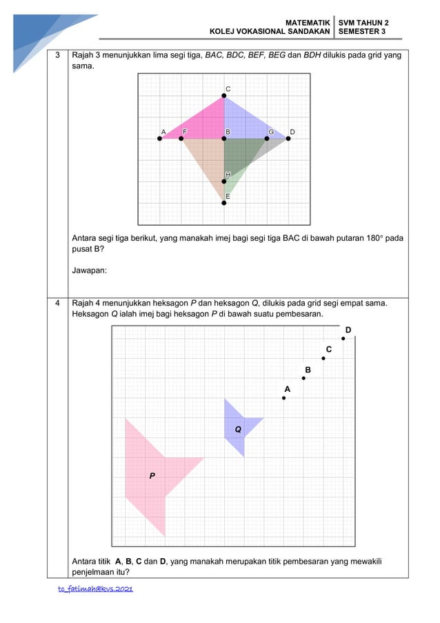 MATEMATIK SEM 3 TRANSFORMASI | PDF