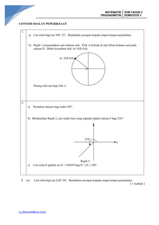 MATEMATIK SEM 3 TRIGONOMETRI | PDF