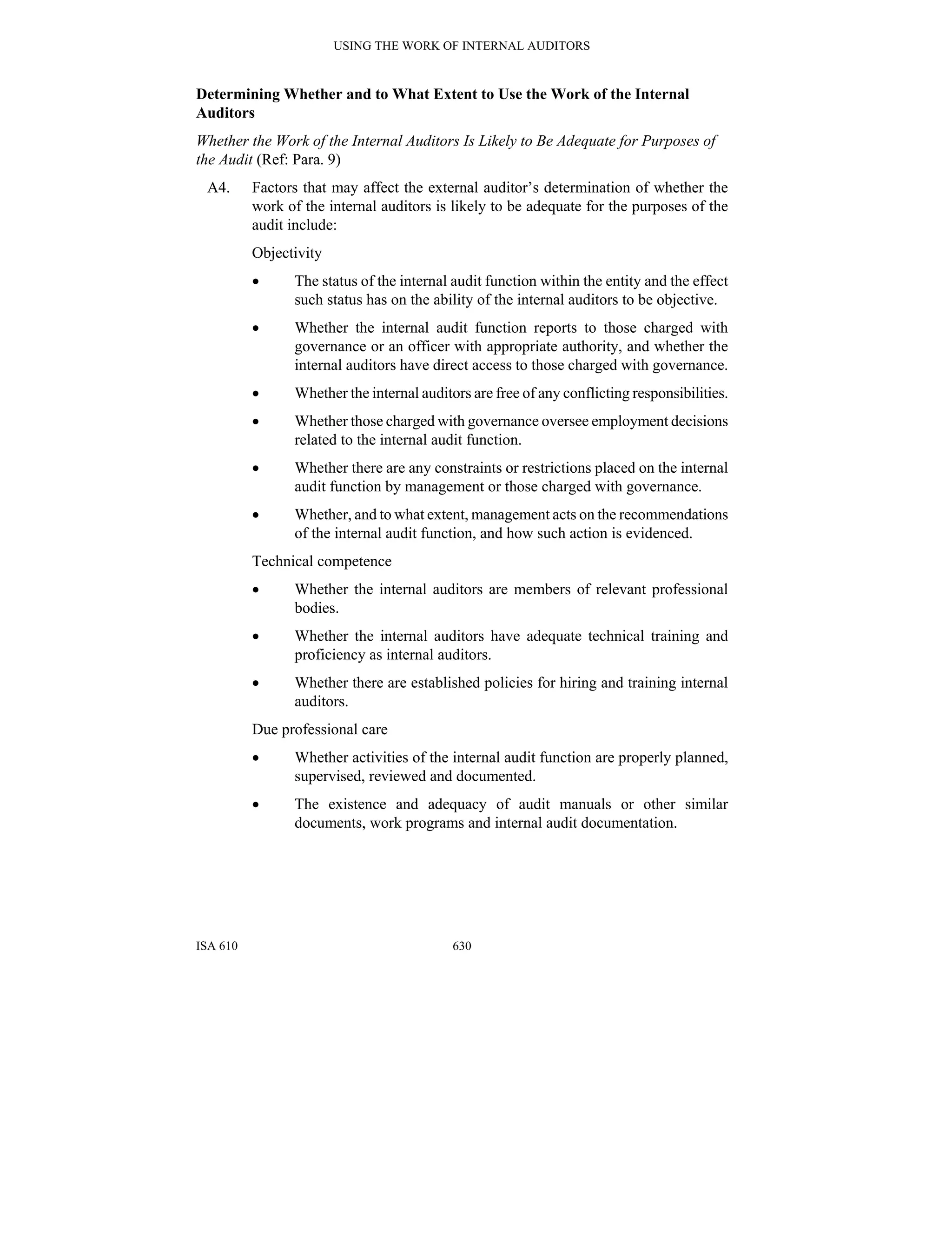 A034 2010-iaasb-handbook-isa-610 | PDF