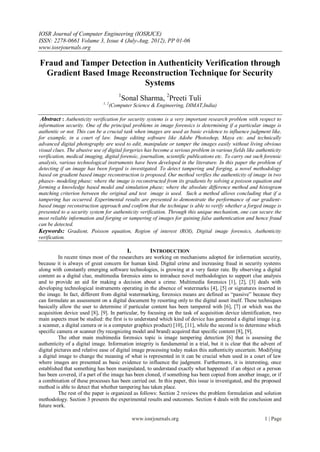 Fraud and Tamper Detection in Authenticity Verification through Gradient Based Image ...