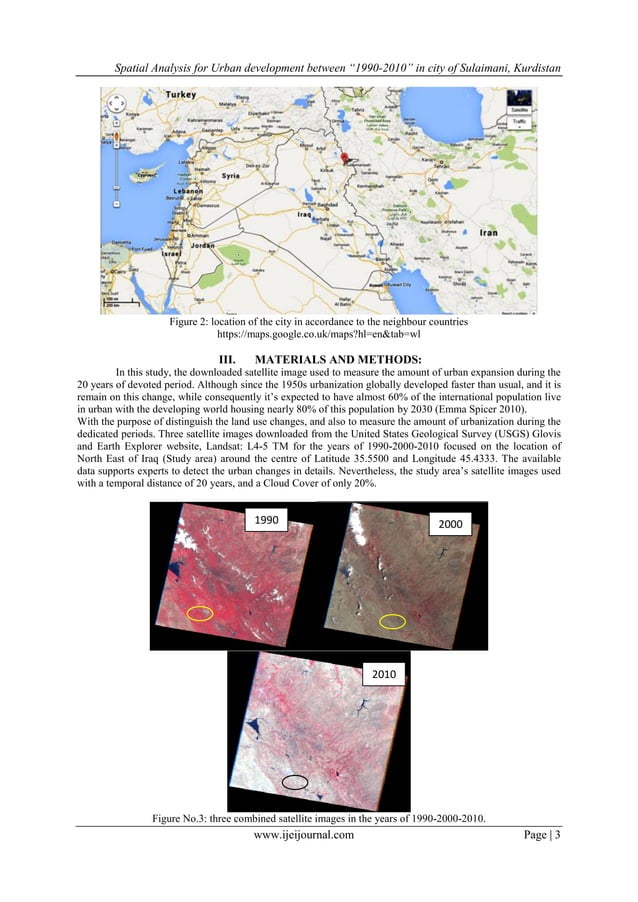 Spatial Analysis for Urban development between “1990-2010” in city of ...