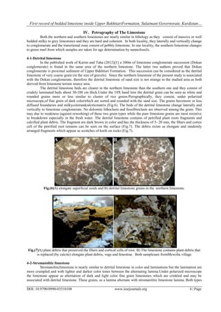First record of bedded limestone inside Upper BakhtiariFormation ...