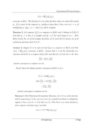 Factorization of Cosine Function | PDF