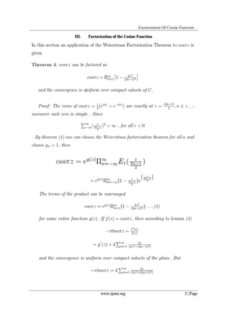 Factorization of Cosine Function | PDF