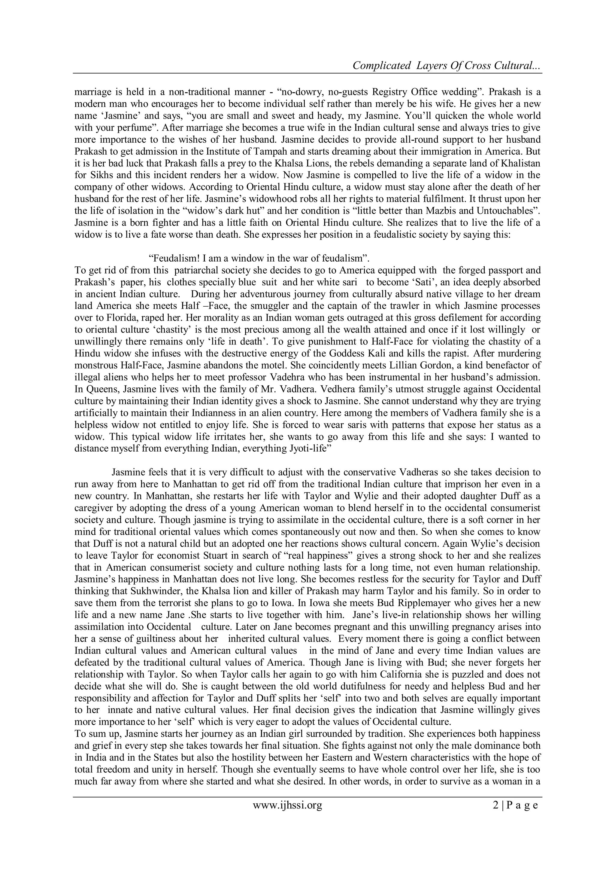 Complicated Layers Of Cross Cultural Reality In Bharati Mukherjee's ...