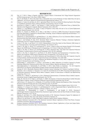 A Comparative Study on the Properties of Al-7% Si-Rice Husk Ash and Al ...