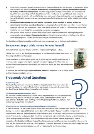 Good Funeral Guide Prepaid Funeral Plan Brochure v4 | PDF