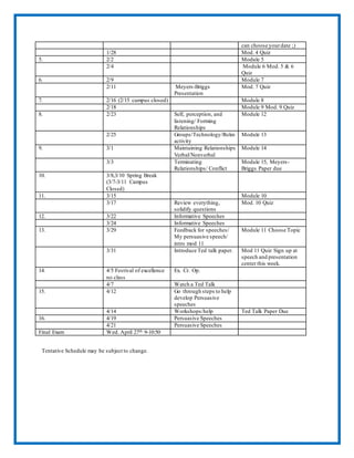 Comm 1010 Syllabus Spring 2016 | PDF