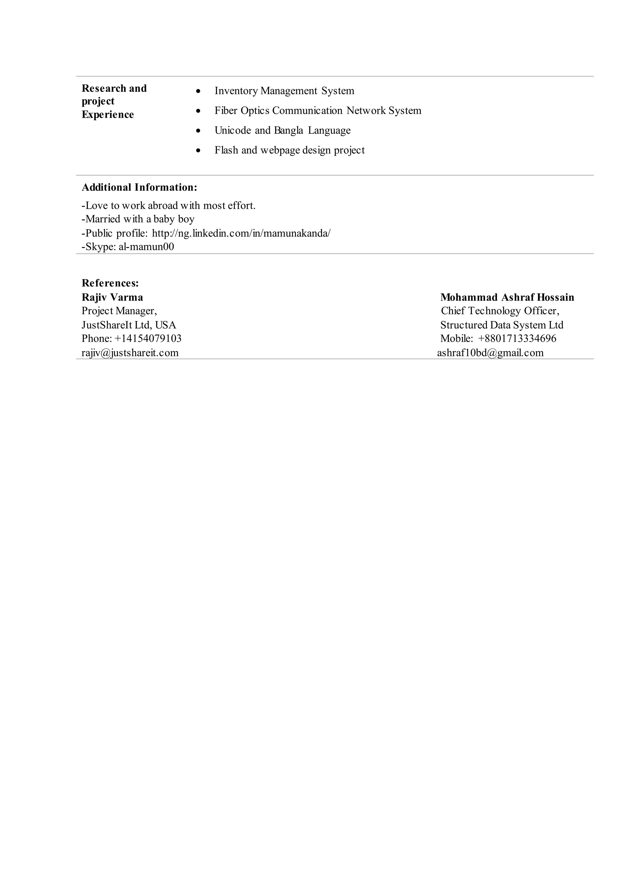 Resume_Al-Mamun_Akanda_2016 | PDF