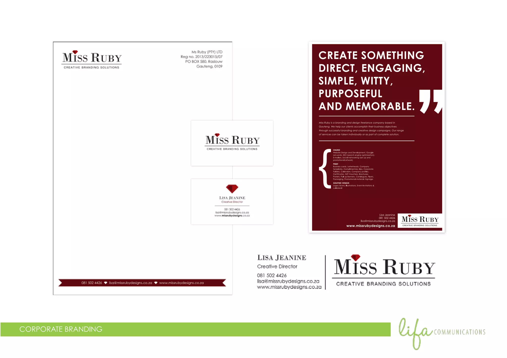 LIFA COMMUNICATIONS DESIGN PORTFOLIO | PPT