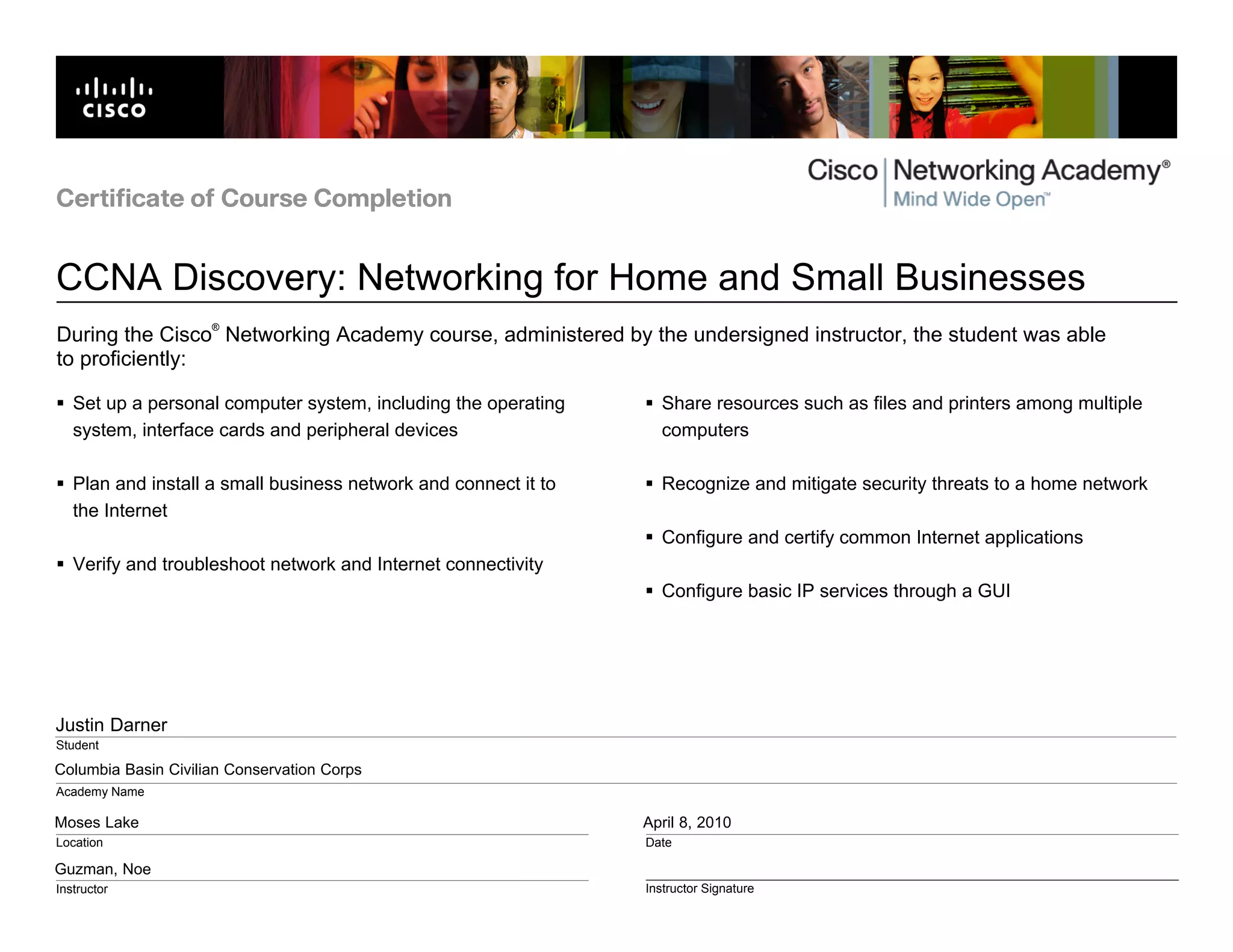 CCNA Certificate | PDF