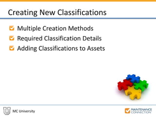 A03 | Managing Assets Using Classifications (MCUI) | PPT