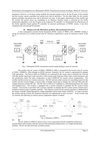 Performance Investigation of a Monopolar HVDC Transmission System Feeding a Weak AC Network | PDF