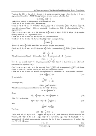 A Characterization of the Zero-Inflated Logarithmic Series Distribution | PDF