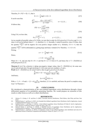 A Characterization of the Zero-Inflated Logarithmic Series Distribution | PDF