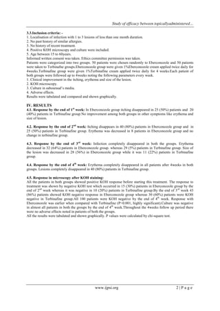 Study of efficacy between topicallyadministered Eberconozole ...