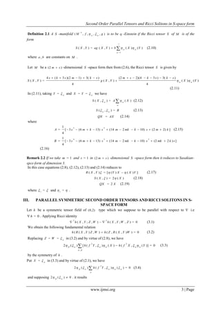 Second Order Parallel Tensors and Ricci Solitons in S-space form | PDF